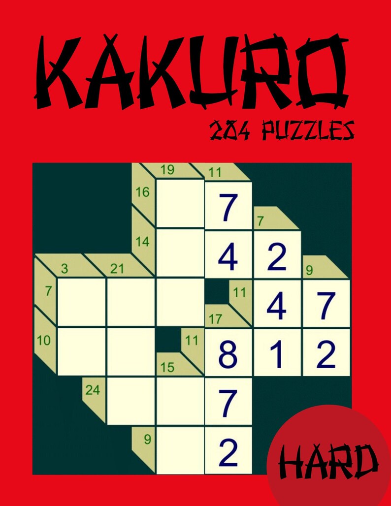 Kakuro: 284 Hard Japanese Logic Puzzles Printable PDF - Etsy