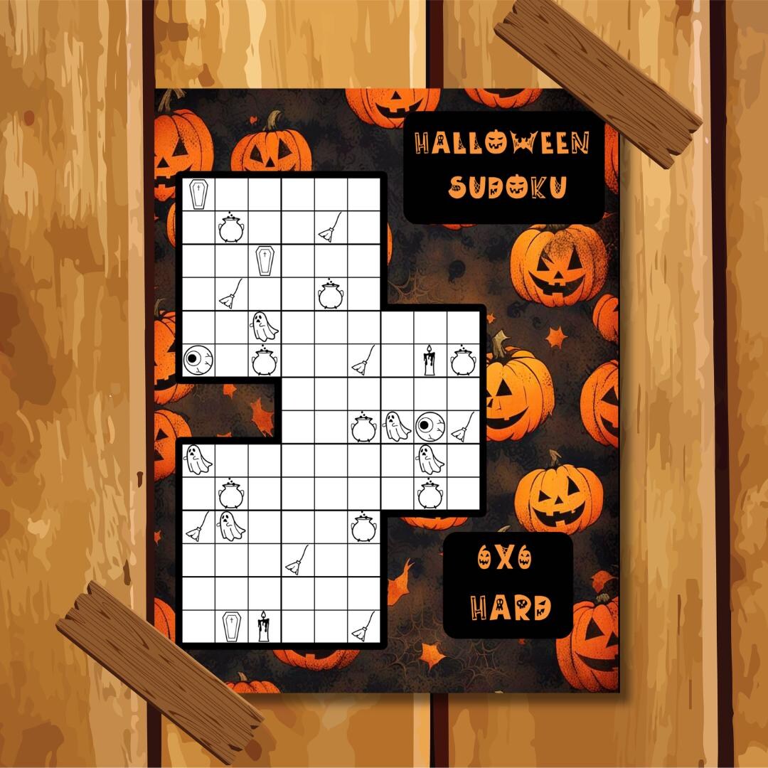 Hard Halloween Sudoku: 500 Puzzles With Spooky Symbols in Beginner ...