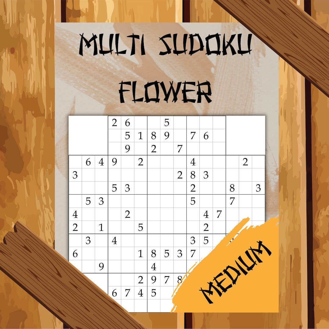 400 Medium Flower Sudoku Printable PDF - Etsy