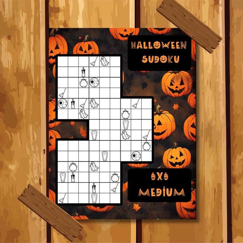 Medium Halloween Sudoku: 500 Puzzles With Spooky Symbols in Beginner ...