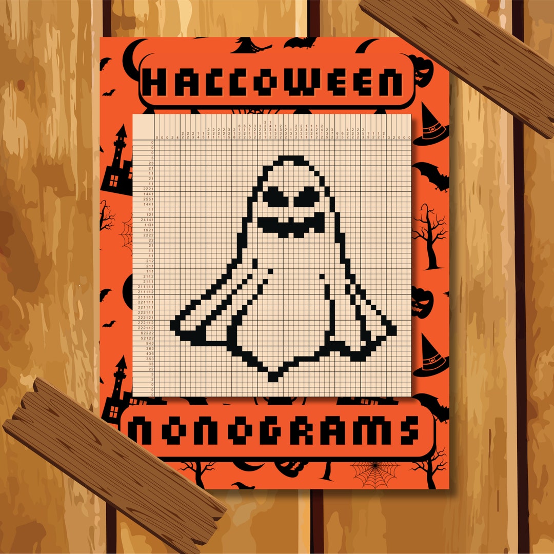 Halloween Nonograms Printable PDF - Etsy