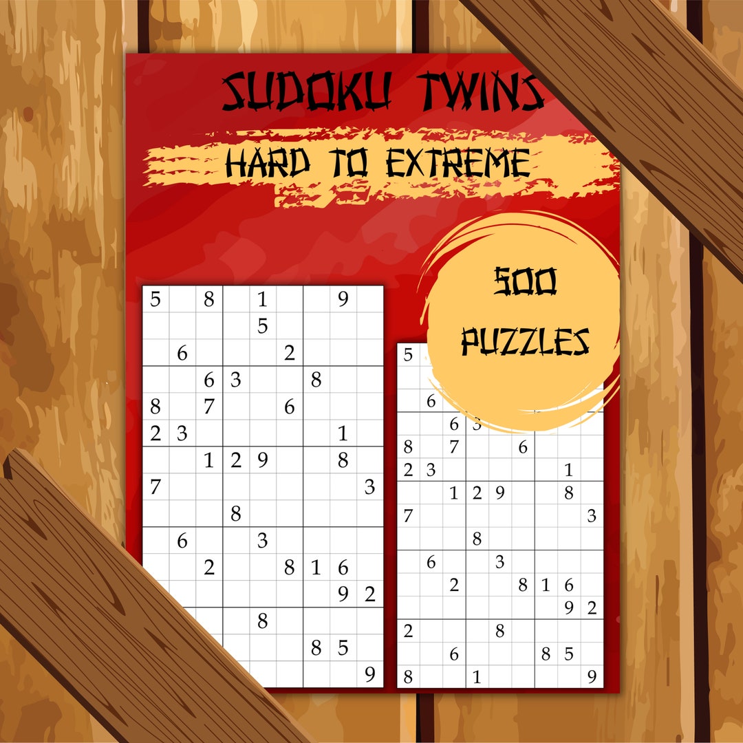 Sudoku Twins Hard to Extreme 500 Puzzles Printable PDF - Etsy