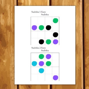 100 Color Sudoku for Kids 4x4 Printable PDF - Etsy