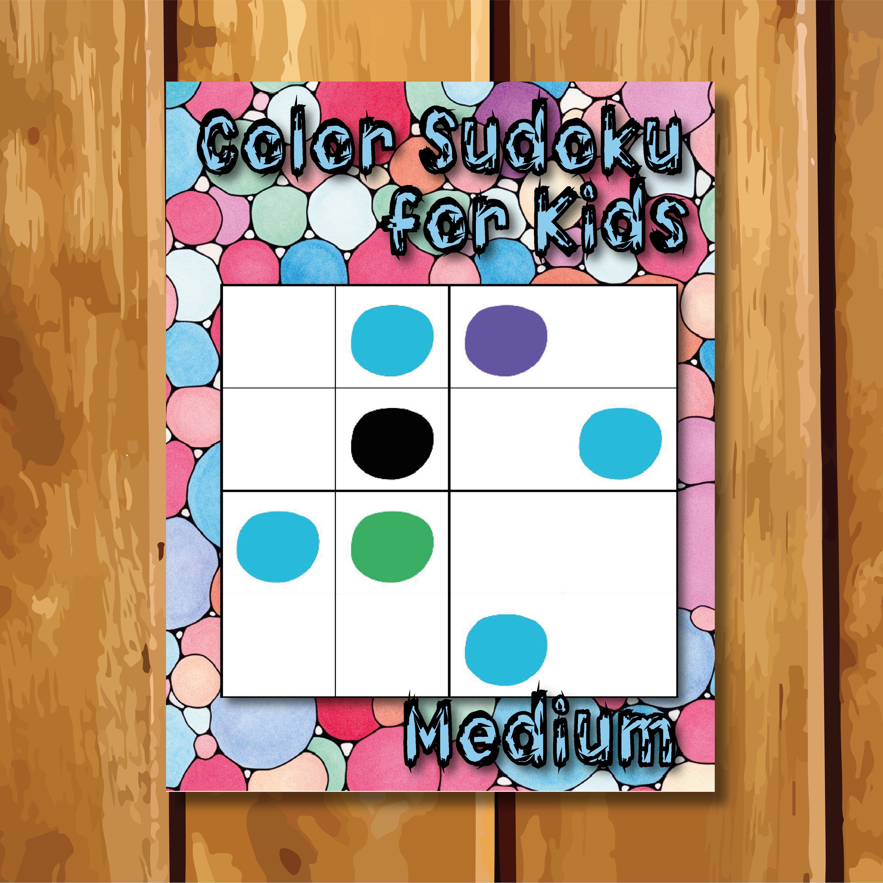 100 Color Sudoku for Kids 4x4 Printable PDF - Etsy