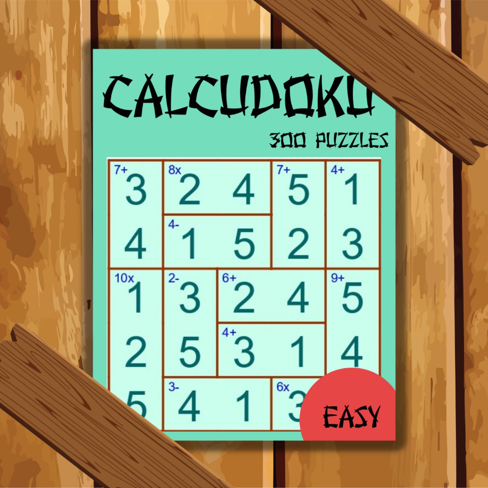 Calcudoku: 300 Easy Logic Puzzles Printable PDF - Etsy