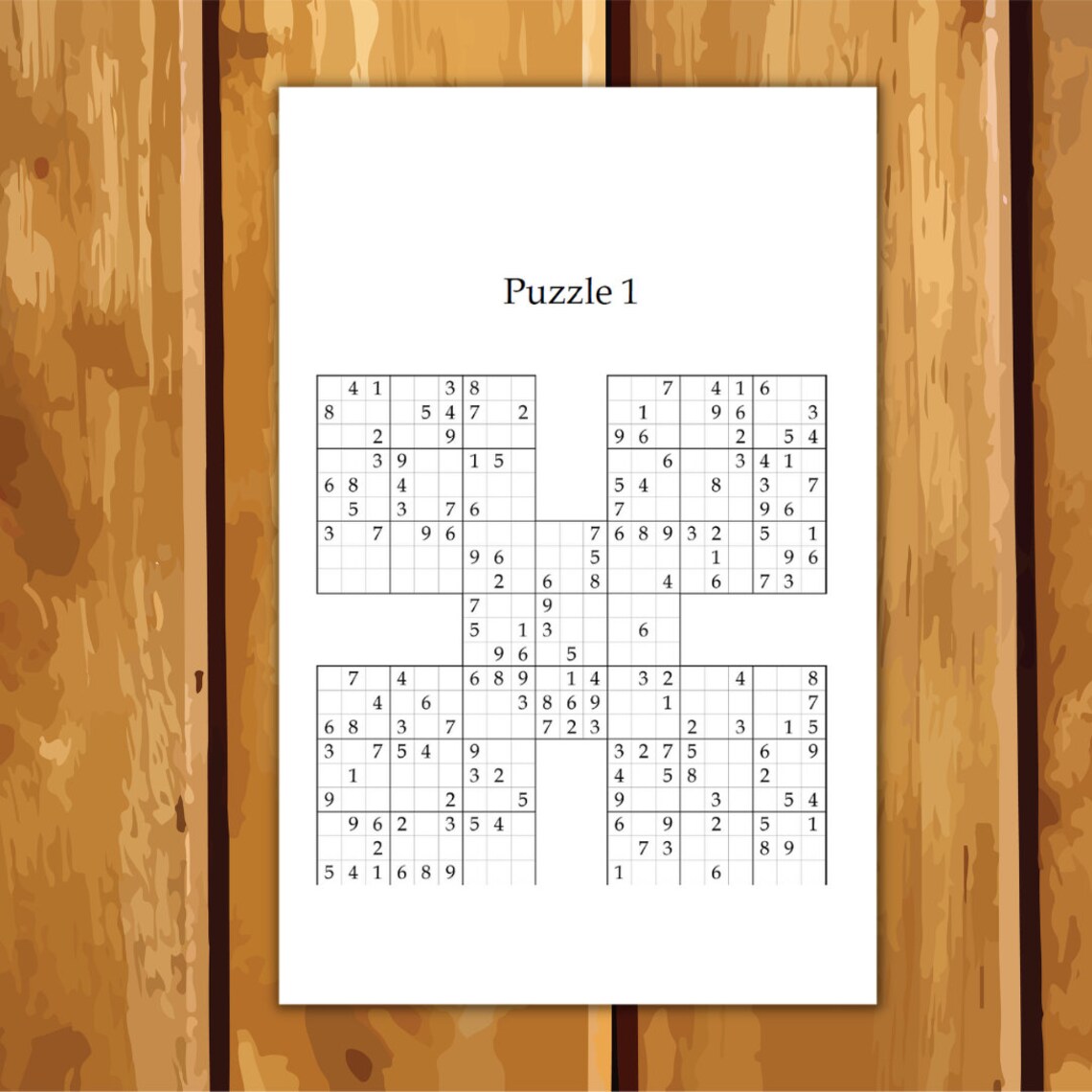 500 Easy Samurai Sudoku Volume 1 Printable PDF - Etsy