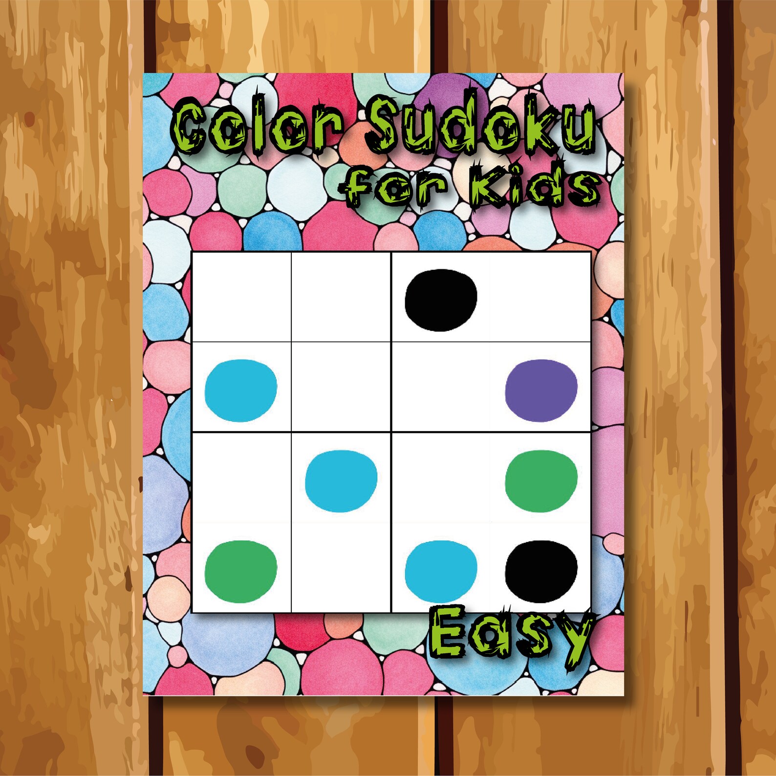 100 Color Sudoku for Kids 4x4 Printable PDF - Etsy