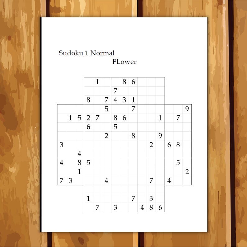 400 Medium Flower Sudoku Printable PDF - Etsy
