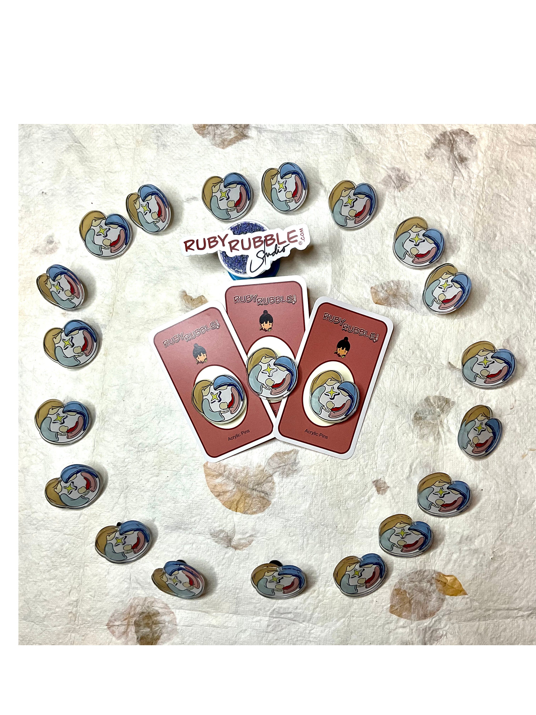 Acrylic Nativity Pin | Holy Family Pin | Mother Mary | Saint Joseph ...