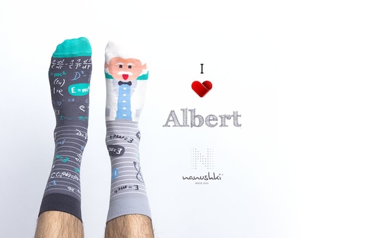 Albert Einstein Socks Albert Einstein Theme Socks - Etsy Canada