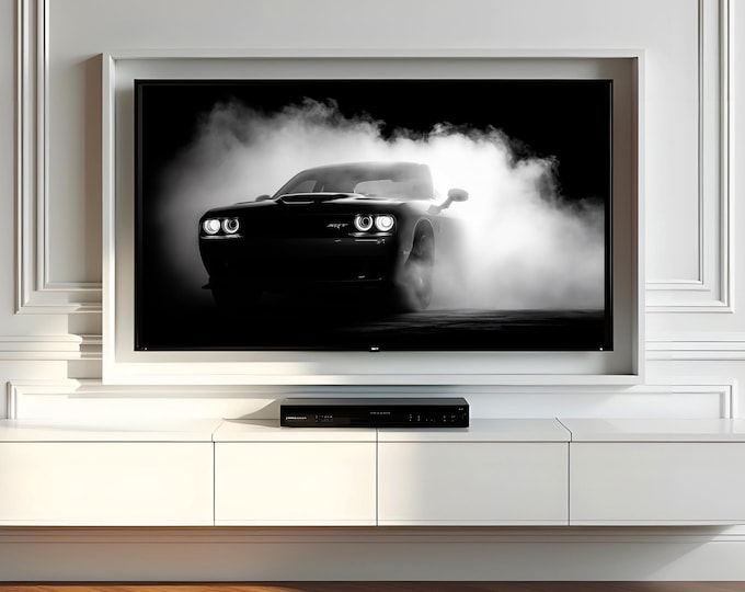 Dodge Challenger Hellcat Burnout Print – Muscle Car Digital Download ...