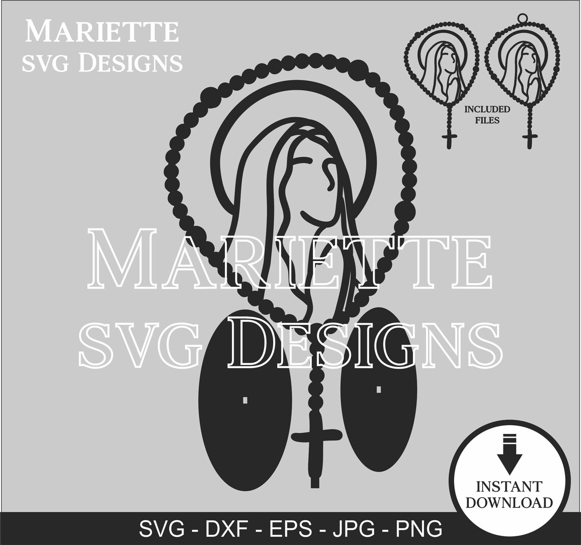 Rosary With Virgin Mary Stand | Mother Mary Stand | Rosary Stand ...