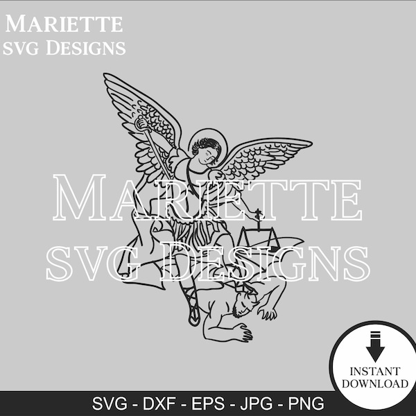 St Michael Svg - Etsy
