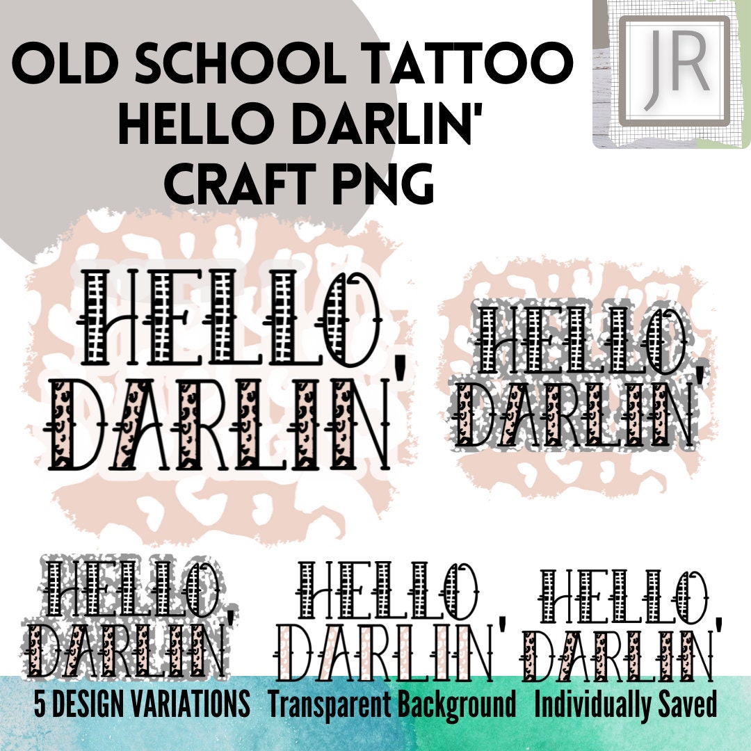 Hello Darlin PNG Featuring Cheetah for Sublimation - Etsy