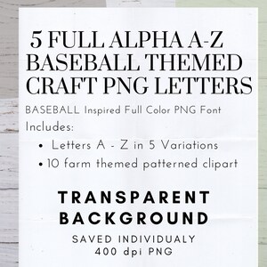 Baseball Craft Doodle PNG Font - Etsy