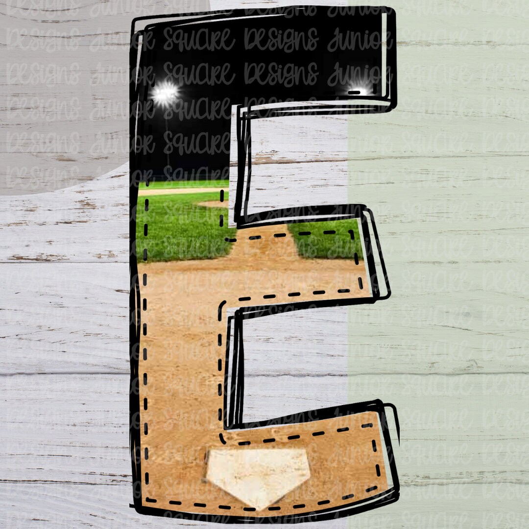 Baseball Themed Full Color PNG Alpha Font Clipart | Etsy