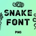 Snake Font, Alphabet With Snakes, Snake Letters as Png - Etsy