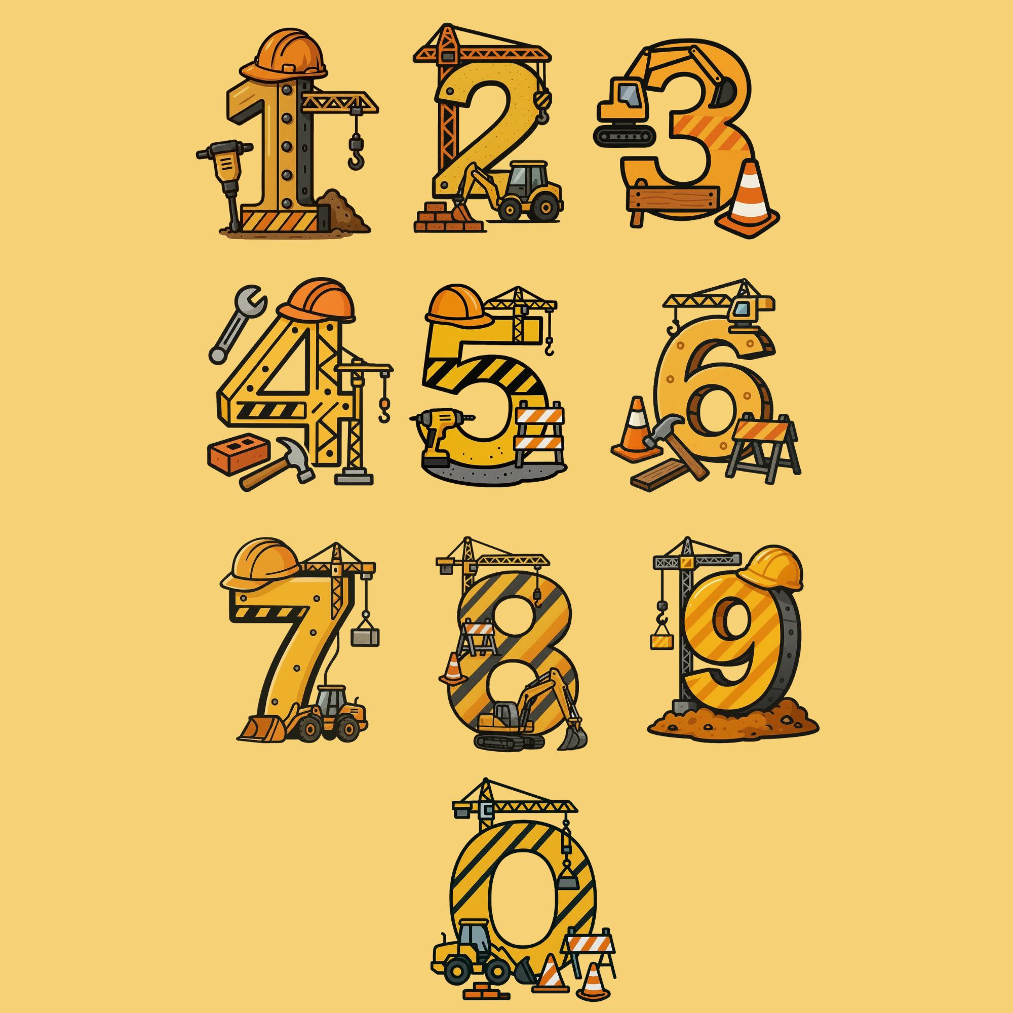 Construction Alphabet Clipart, Builder PNG Letters, Work Site ...