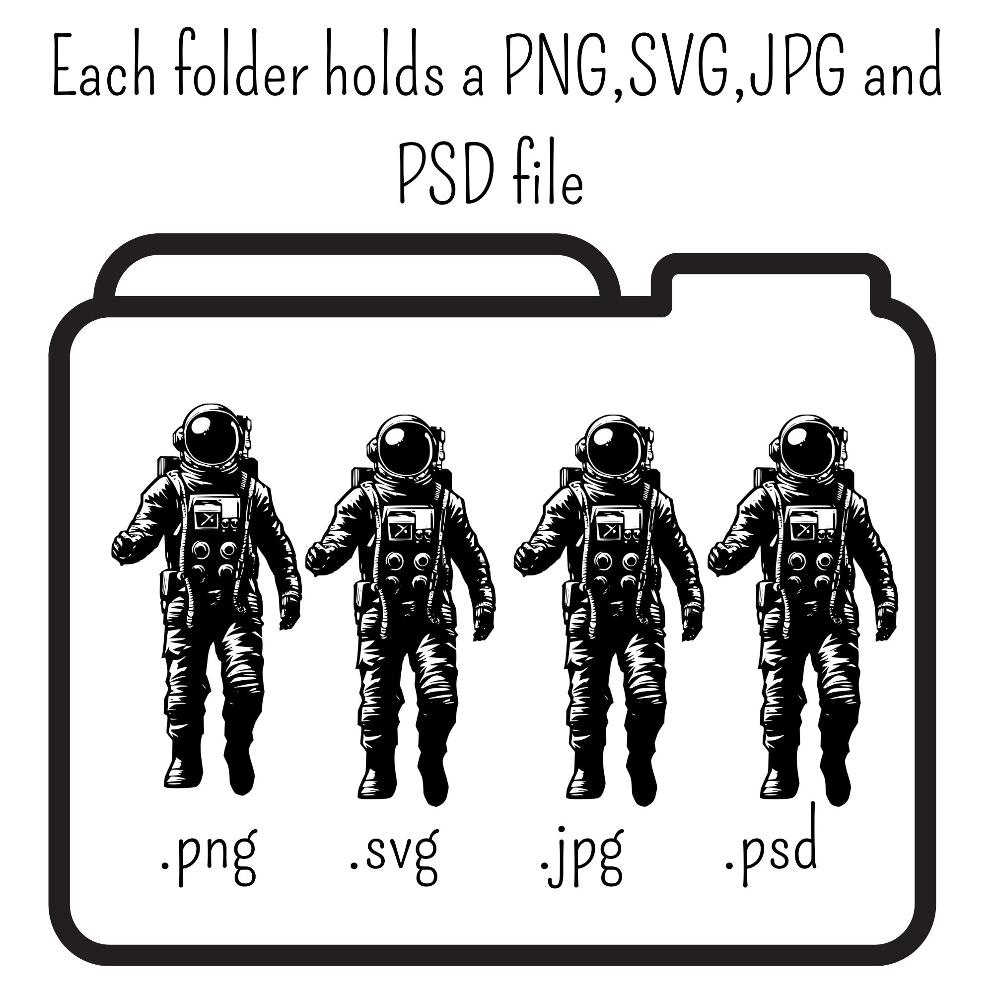 Astronaut SVG Bundle 23 Space Designs PNG PSD - Etsy