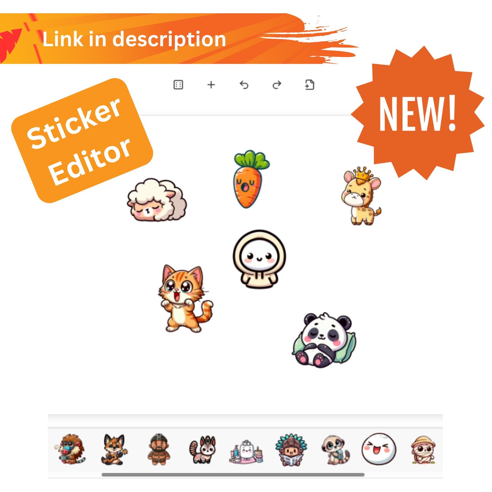 Cute Prey and Predator Animal Digital Design for Stickers - Etsy
