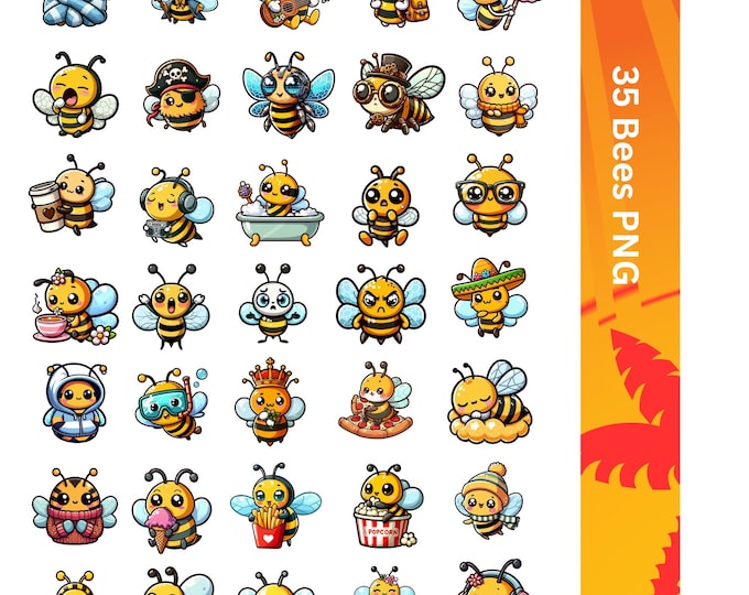 Cute Chibi Bee Sticker Kawaii Chibi Animal Stickers Cute Chibi Kiss Cut ...