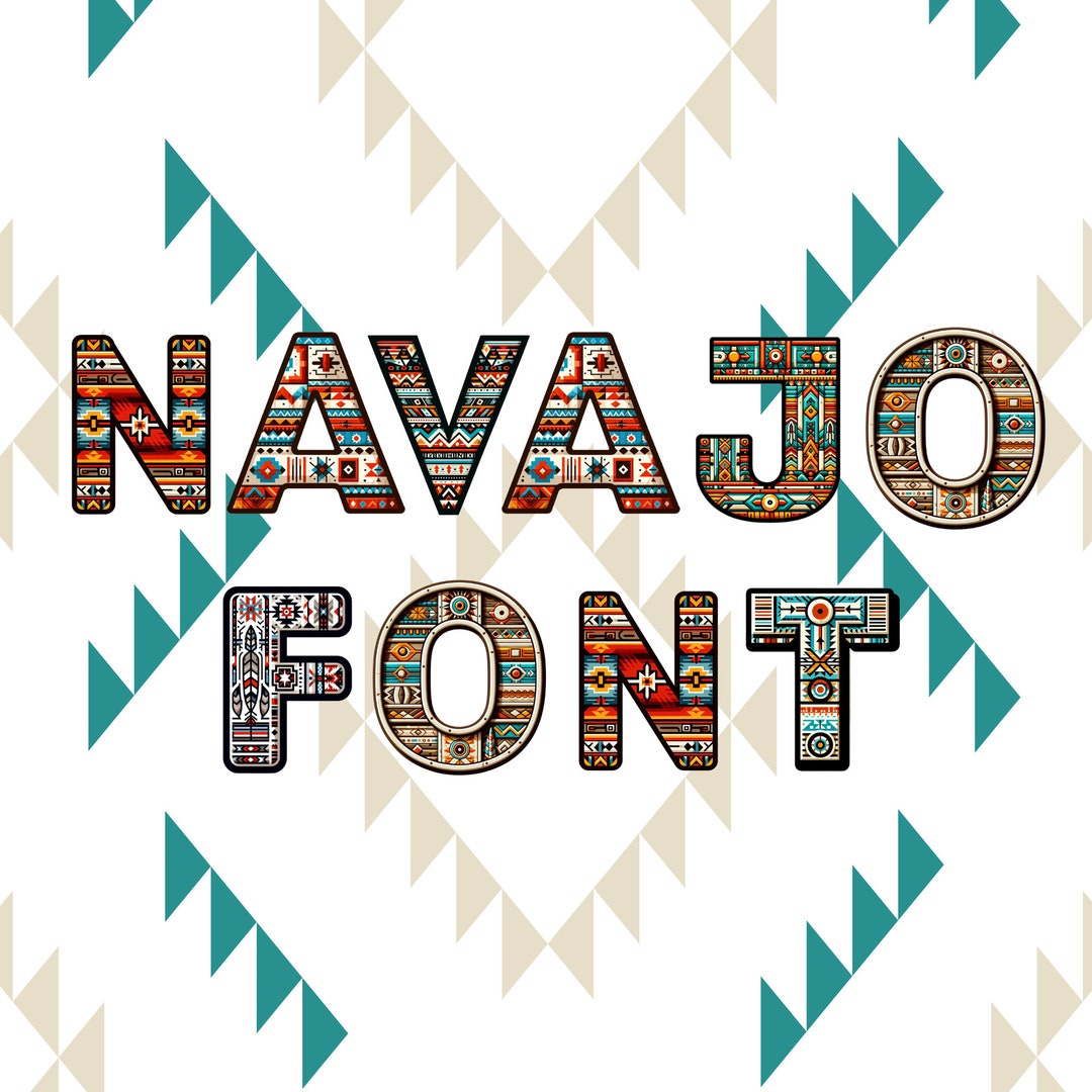 Navajo Font, Alphabet With Navajo Design, Indeginous Letters as Png - Etsy