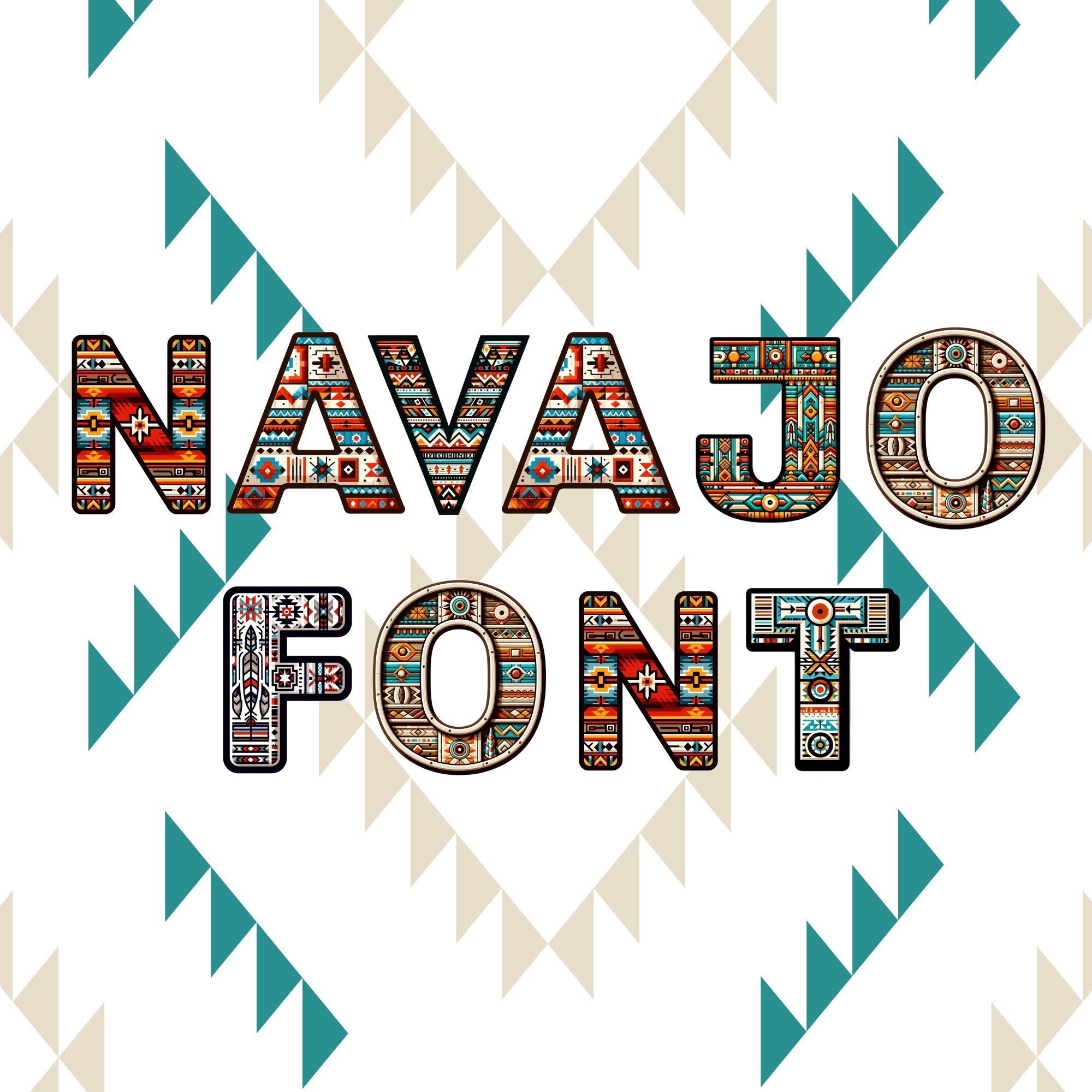 Navajo Font, Alphabet With Navajo Design, Indeginous Letters as Png - Etsy