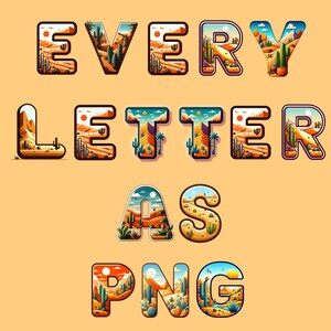 Desert Font, Alphabet With Arid Design, Sand Letters as Png - Etsy