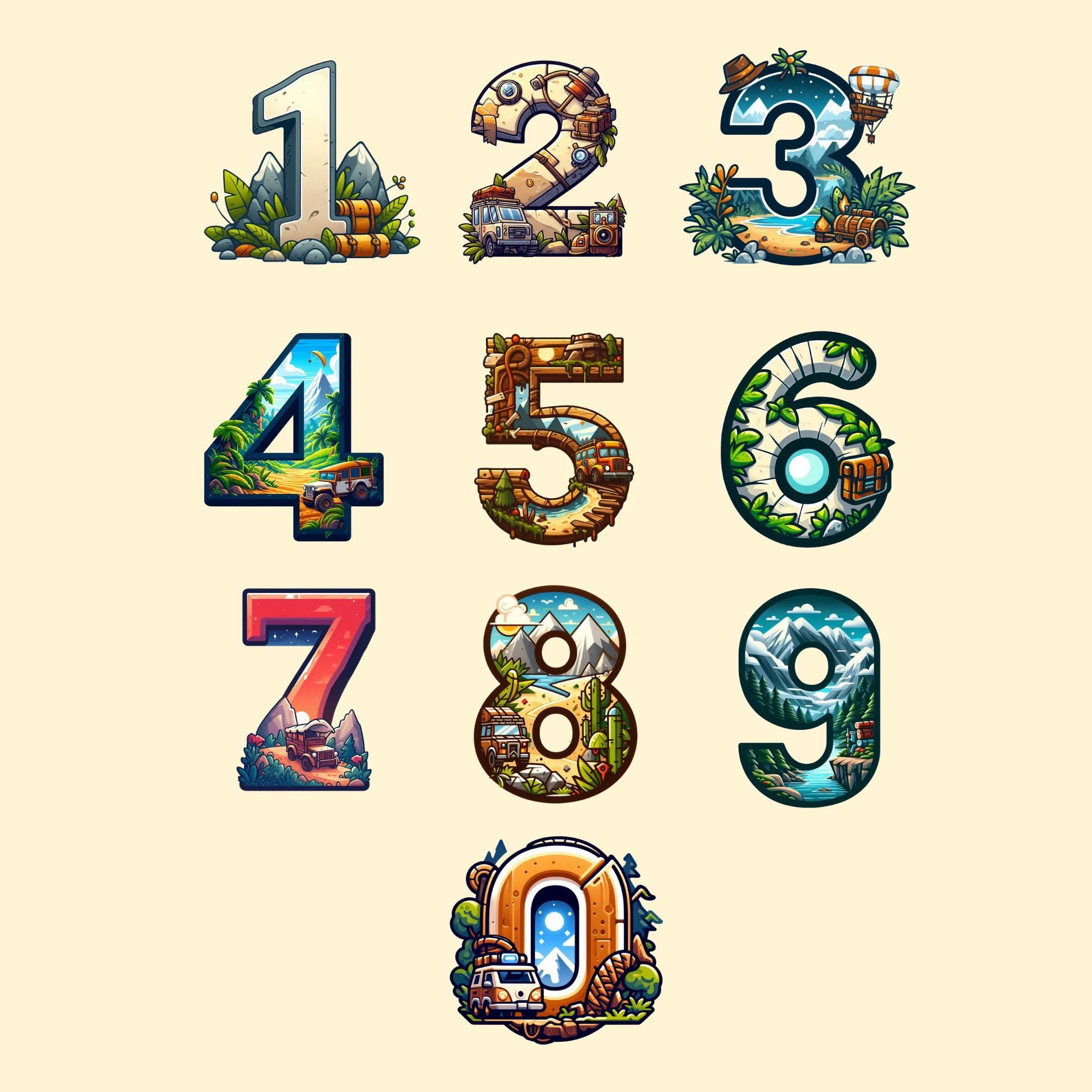 Adventure Font, Alphabet With Exploration Design, Travel Letters as Png ...