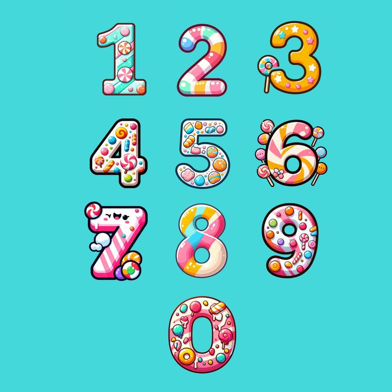 Candy Font, Alphabet With Candy Design, Bonbon Letters as Png - Etsy