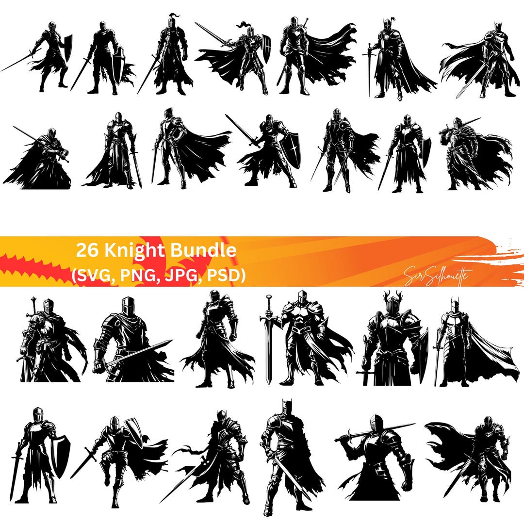 Ritter SVG, 26 Ritter Svg Bundle, PNG, PSD - Etsy.de