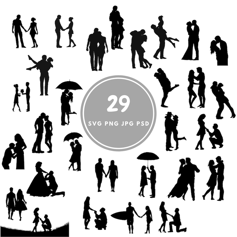 Couple Design SVG, 29 Couples Svg Bundle, PNG, PSD - Etsy