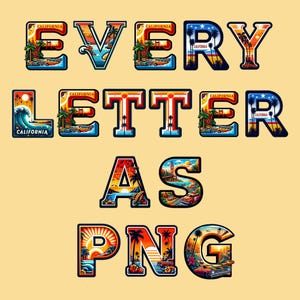 California Font, Alphabet With California Design, California Letters as ...