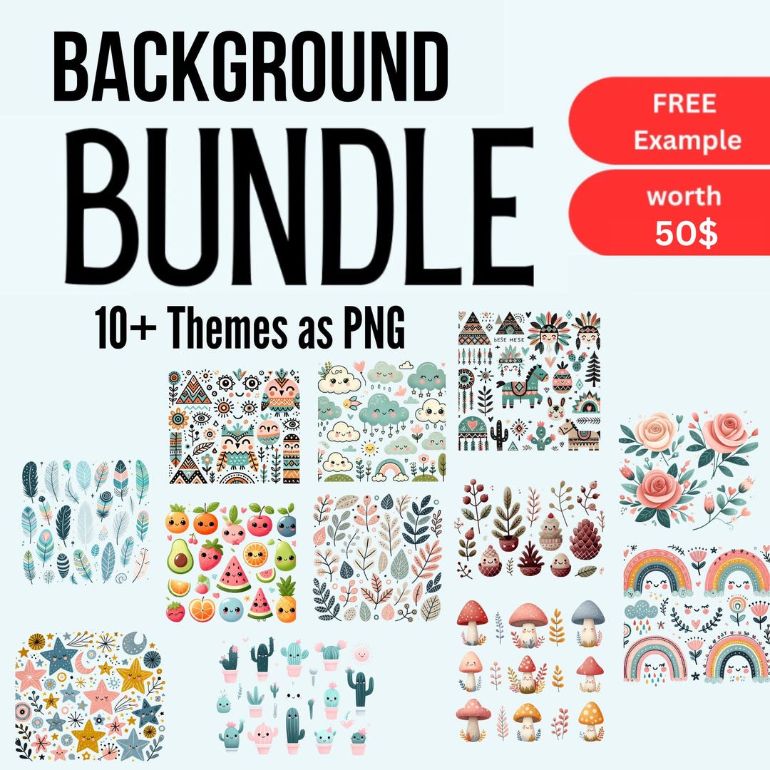 250+ Background Bundle | Digital Paper & Textures - Etsy