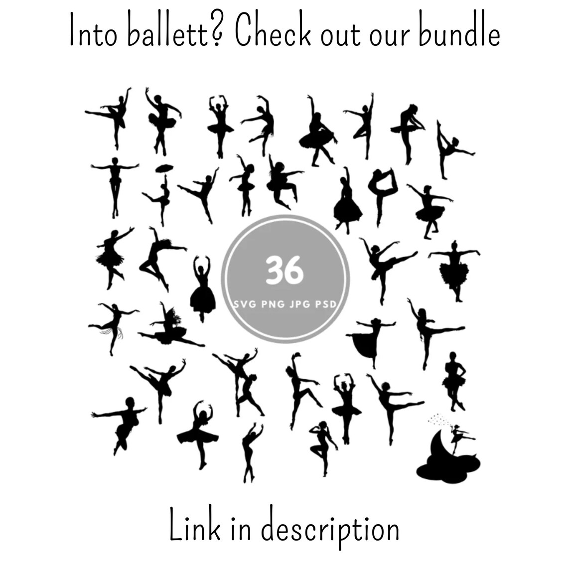 Ballett Font, Alphabet With Ballett Design, Ballett Letters as Png - Etsy