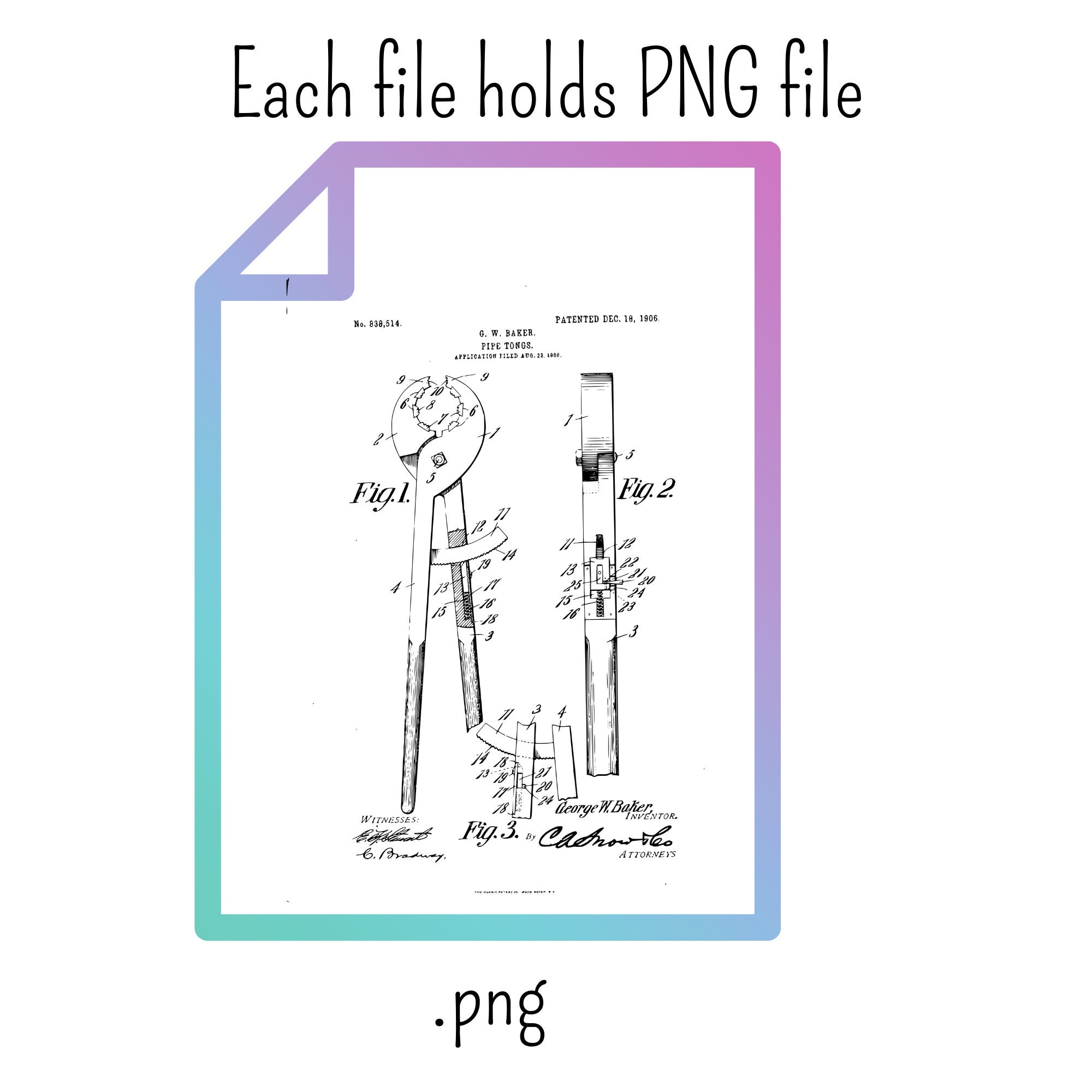53 Vintage Patents of Tools, Vintage Handyman Tools, Patent Png - Etsy