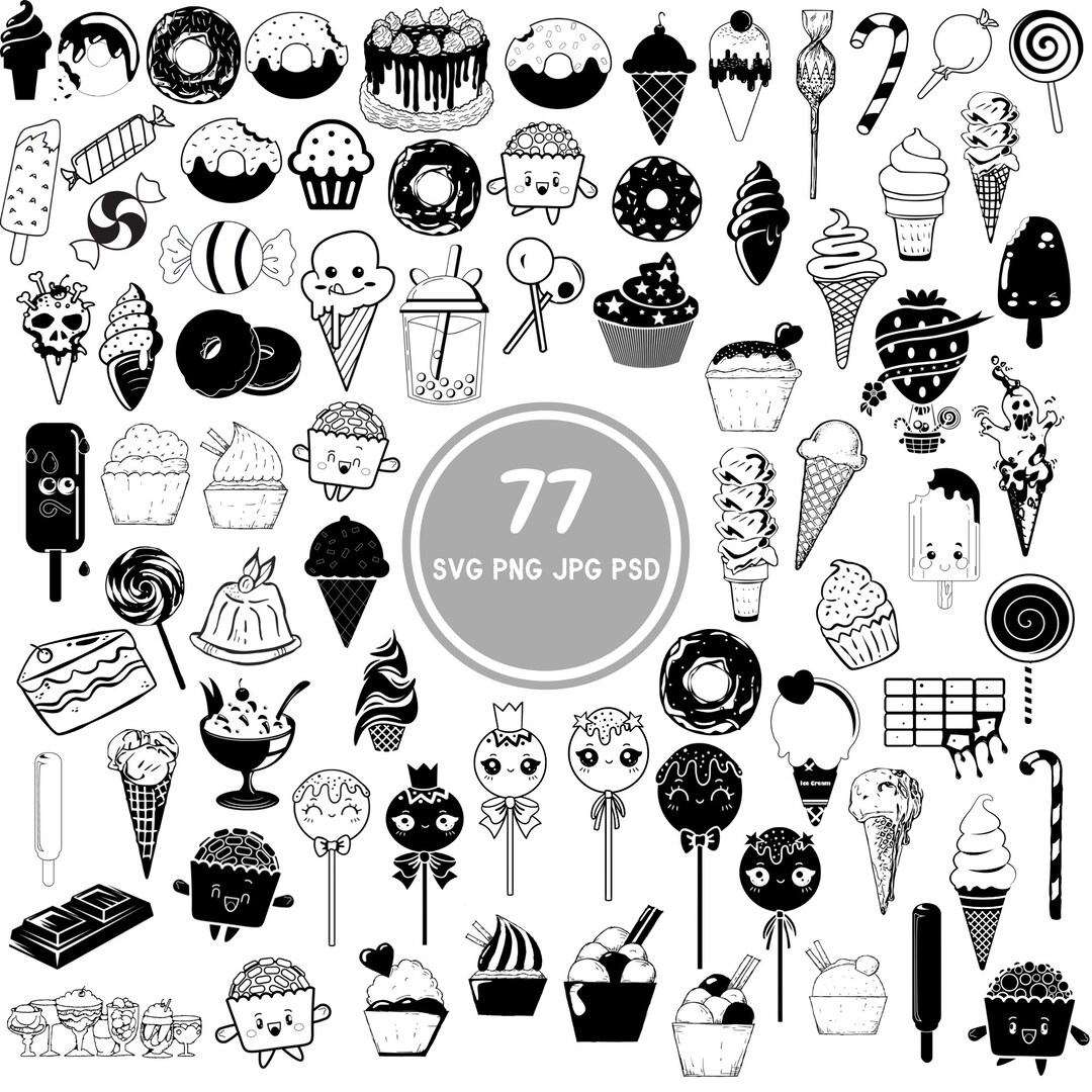 Candy SVG, 77 Sweets Svg Files, PNG, PSD - Etsy
