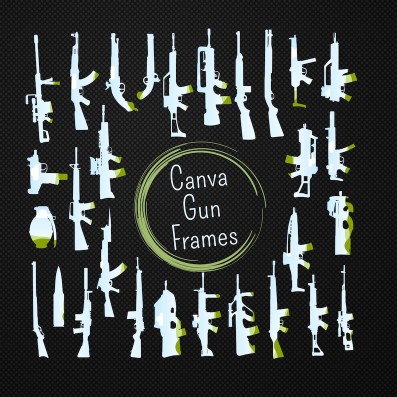 29 Canva Gun Frames, Custom Frames for Canva, Guns Pdf - Etsy