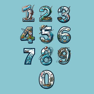 Fishing Font, Alphabet With Fishing Design, Fishing Letters as Png - Etsy