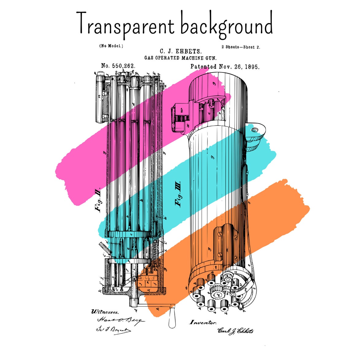55 Weapon Patents, Vintage Gun Illustrations, Patent Png - Etsy