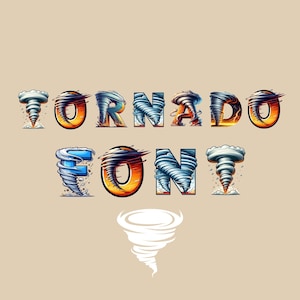 Tornado Font, Alphabet With Twister Design, Tornado Letters as Png - Etsy