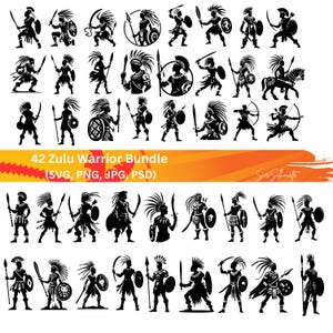 Zulu Warrior SVG Bundle, 42 Zulu Designs, PNG, PSD - Etsy