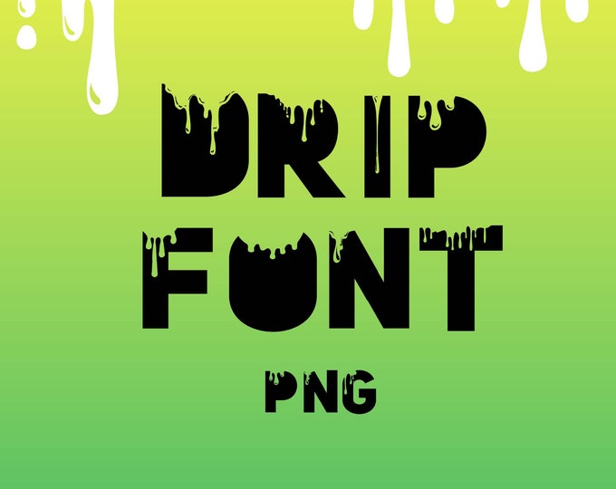 Slime Drip Lowercase Letter Alphabet and Numbers Vector Clipart Set ...