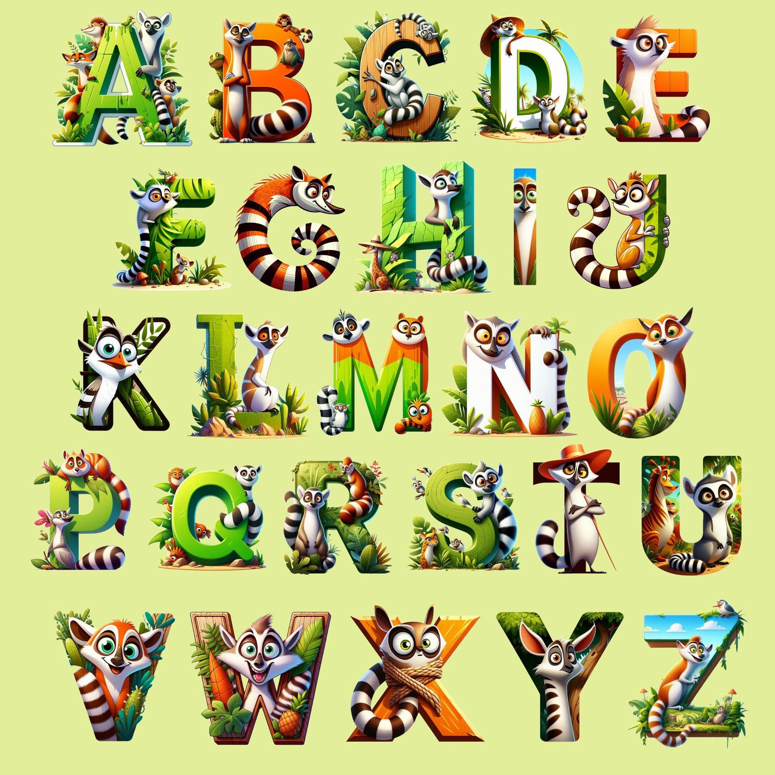 Madagascar Font, Alphabet With Madagascar Design, Madagascar Letters as ...