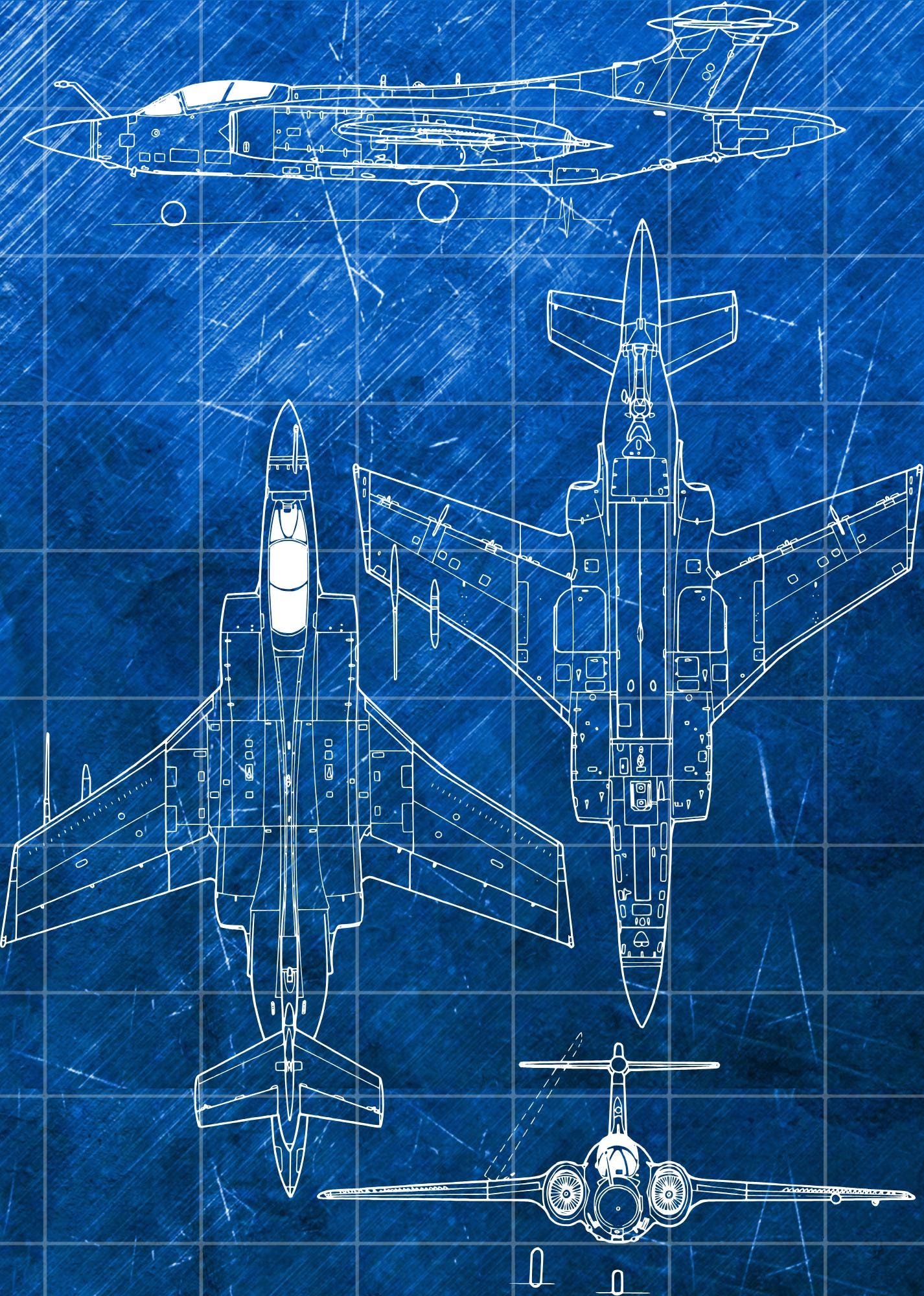 17 Warplane Blueprint Pngs | Fighter Jet Schematic Art | Military ...