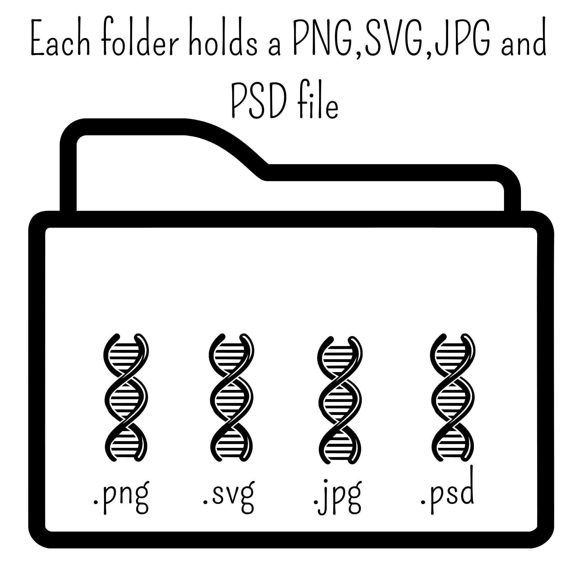 DNA String SVG Bundle, 38 Dna Designs, PNG - Etsy