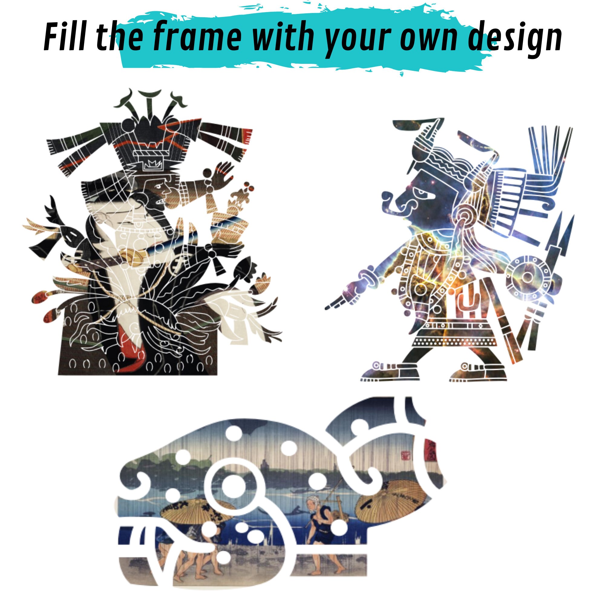 39 Canva Aztec Frames, Custom Frames for Canva, Aztec Pdf - Etsy