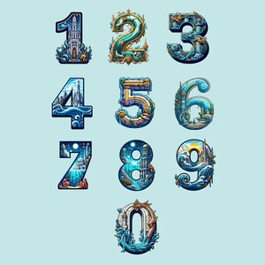 Atlantis Font, Alphabet With Atlantis Design, Atlantis Letters as Png ...