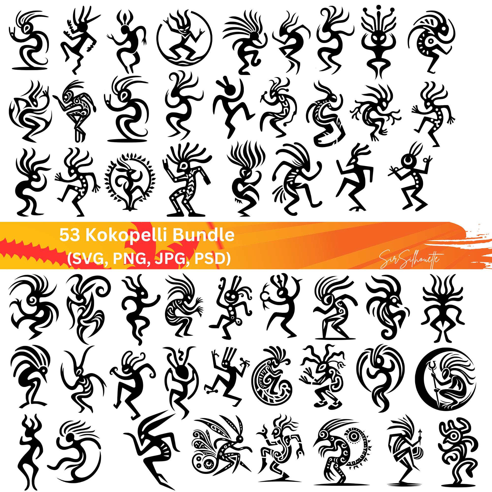 Kokopelli SVG Bundle, 53 Kokopelli Designs, PNG, PSD - Etsy