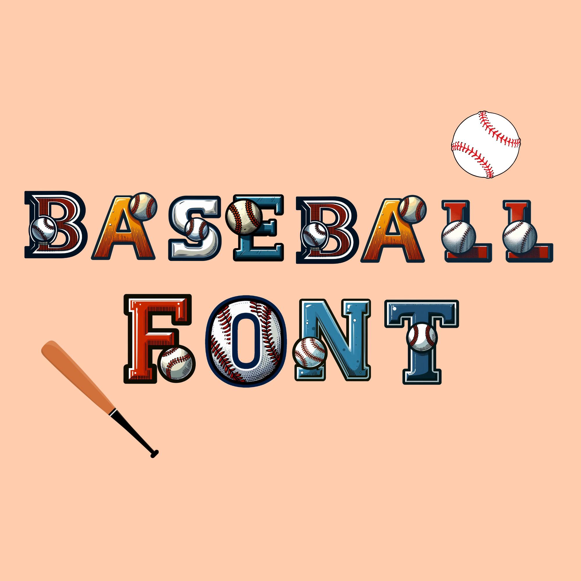 Baseball Font, Alphabet With Baseball Design, Baseball Letters as Png ...